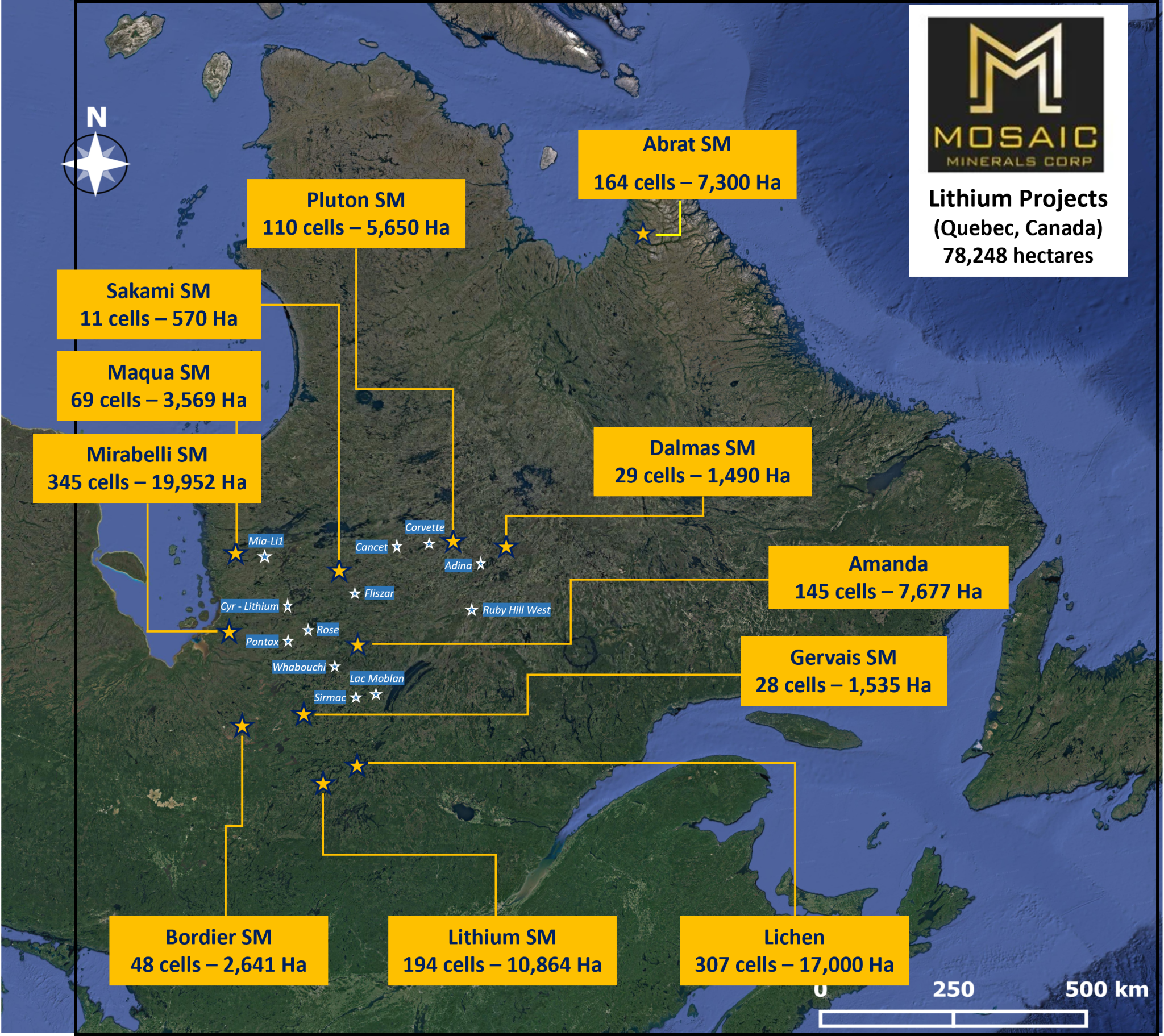Lithium Projects - Mosaic Minerals Corp. (CSE: MOC)